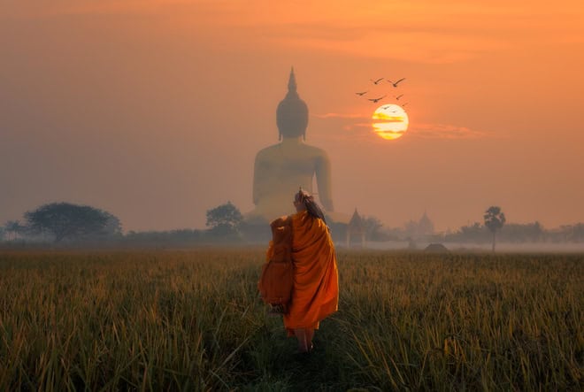 man sleeping while standing